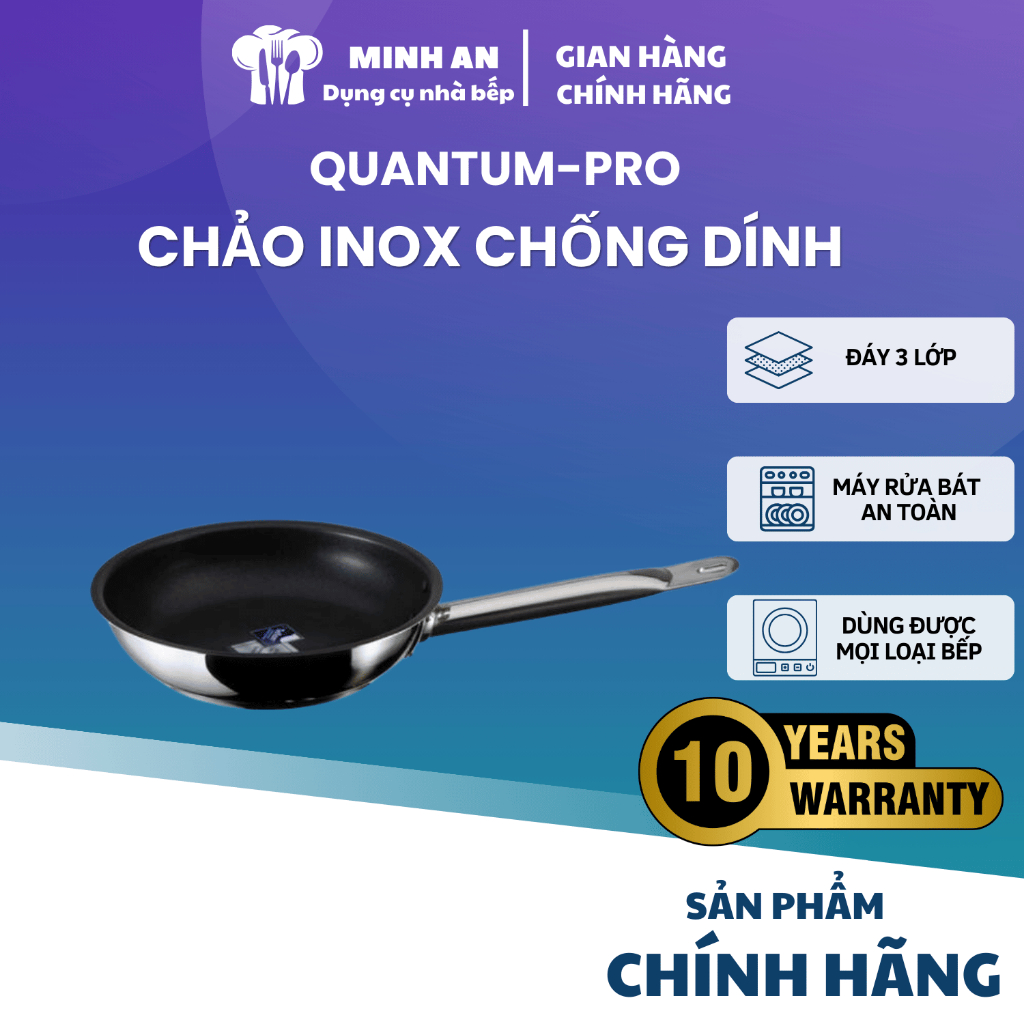 Chảo Chống Dính Inox Cao Cấp Quantum-Pro - Đa dạng kích thước - Hàng ...
