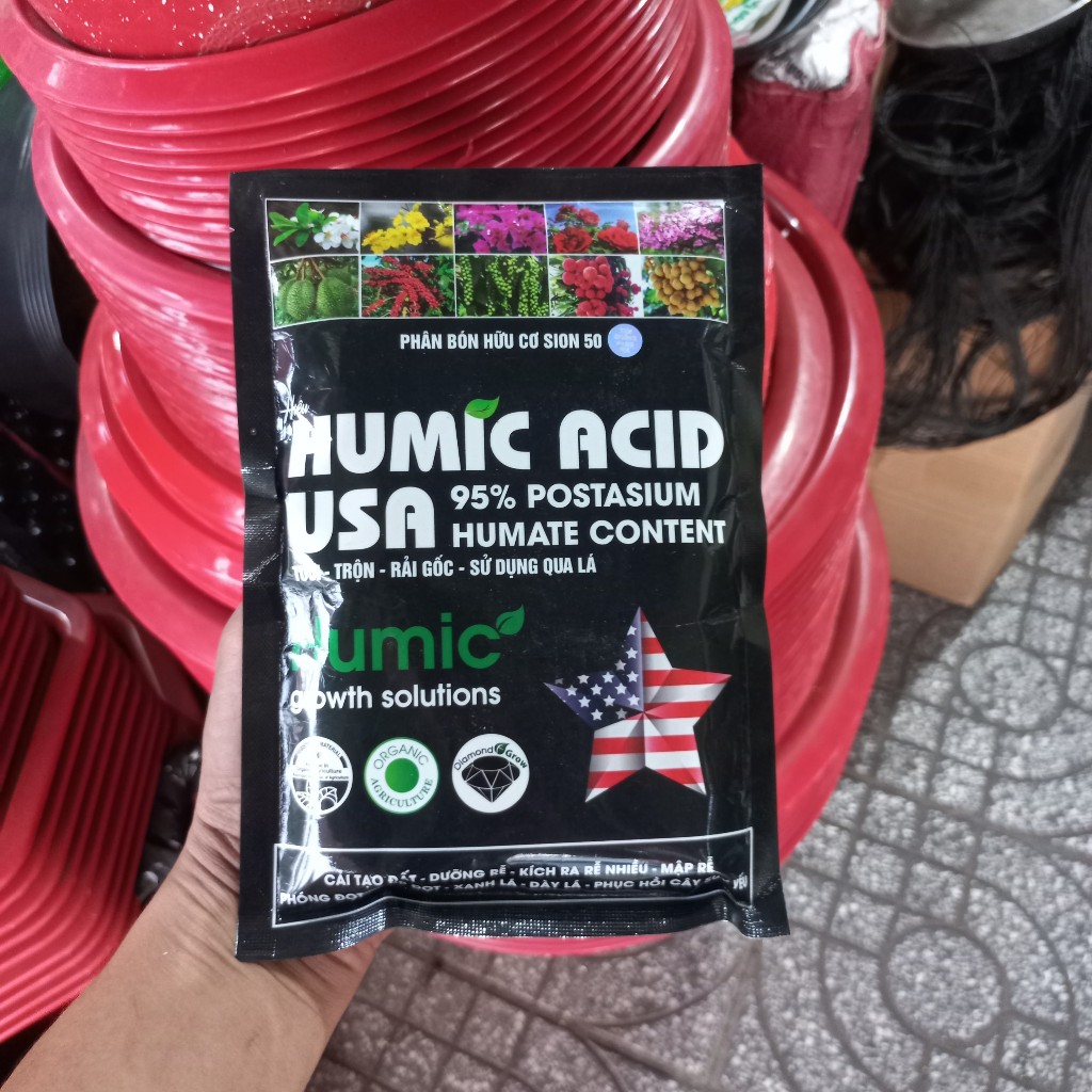 Humic USA (Gói 200g / 1kg) Kích rễ nhiều, Mập rễ, Cải tạo đất | Shopee ...