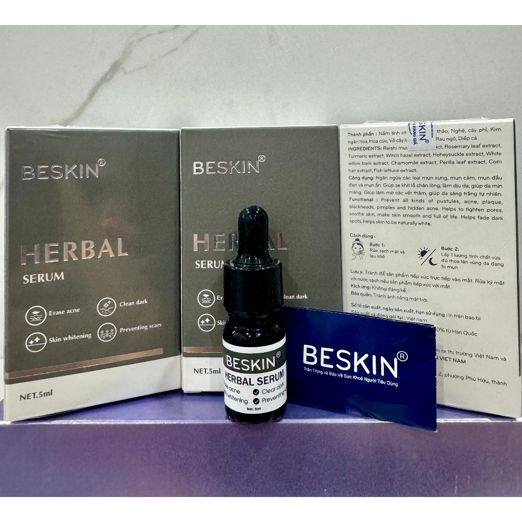Tinh Chất Căng Bóng BESKIN HERBAL Serum ( Mẫu Mới ) | Shopee Việt Nam
