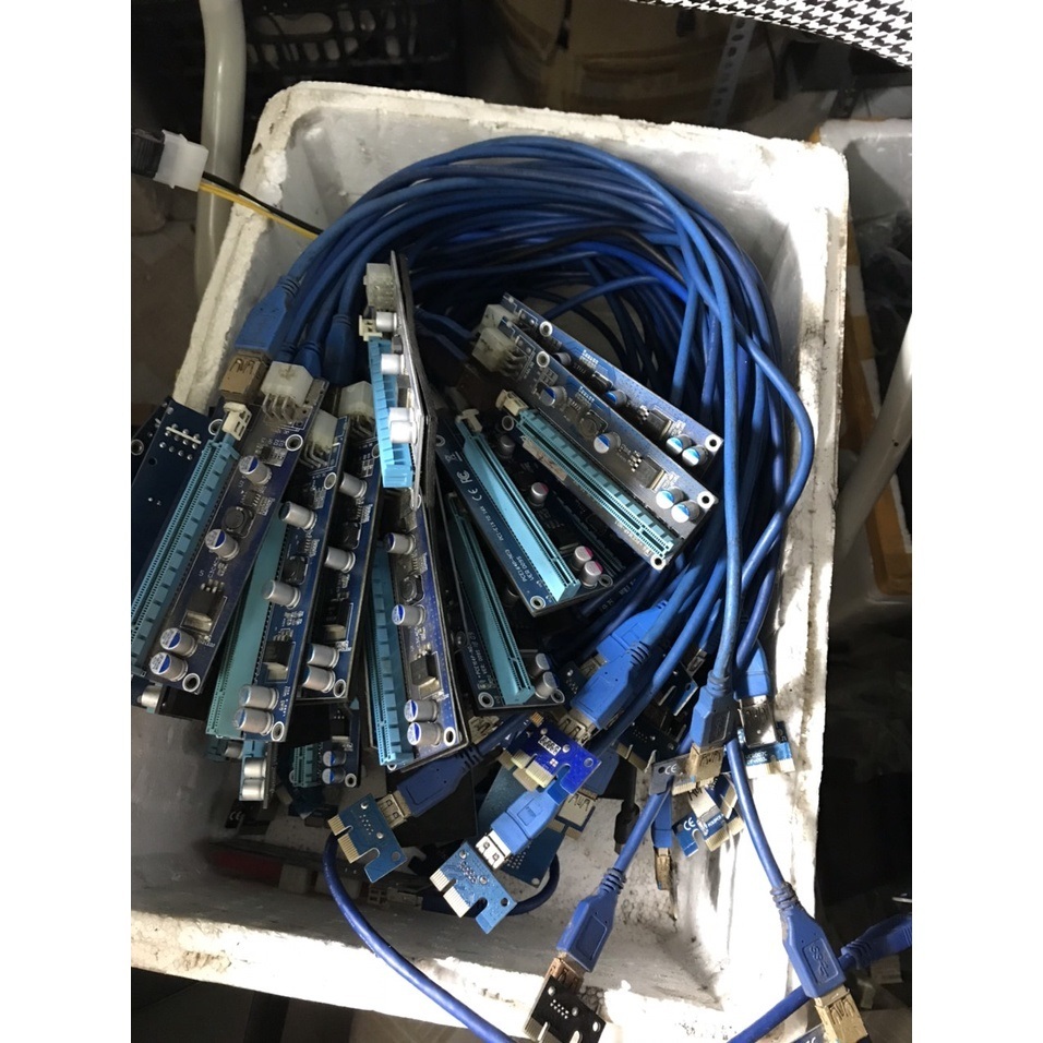 dây riser máy đào coin trâu cày bộ cáp gắn vga ngoài pci x1 to x16,cpu ...
