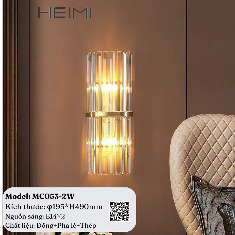 Đèn treo tường phòng ngủ HEIMI mã MC053-2W thiết kế sang trọng ấm áp ...