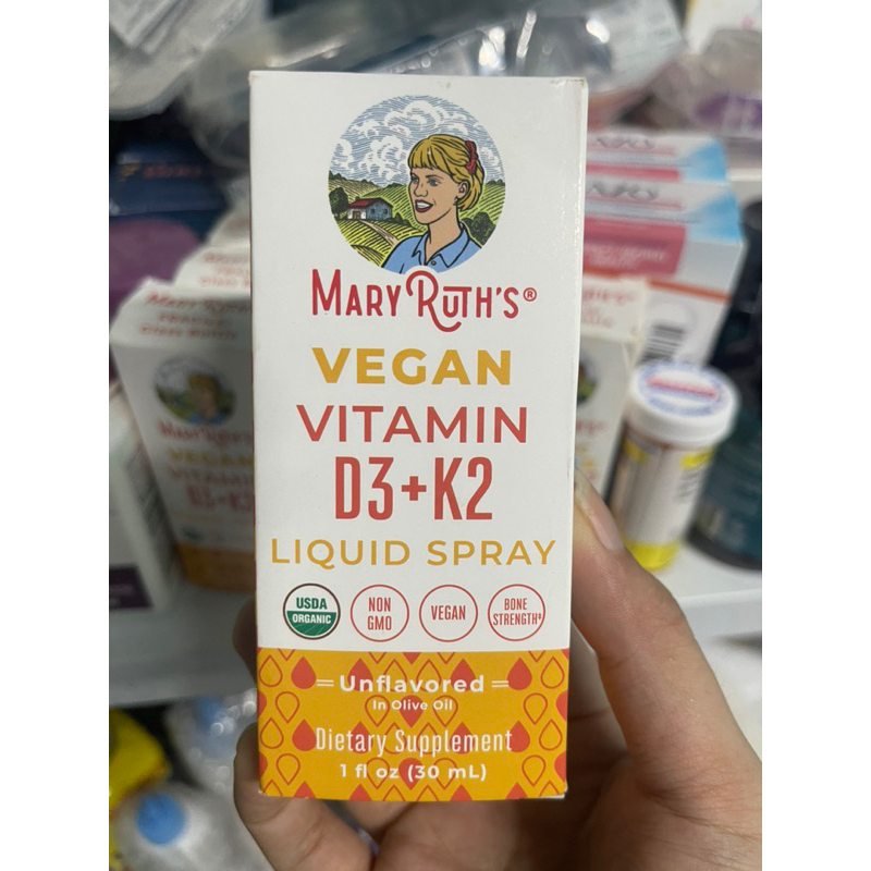Vitamin D3k2 Mary Ruth’s Liquid Spray hữu cơ dạng xịt 30ml | Shopee ...