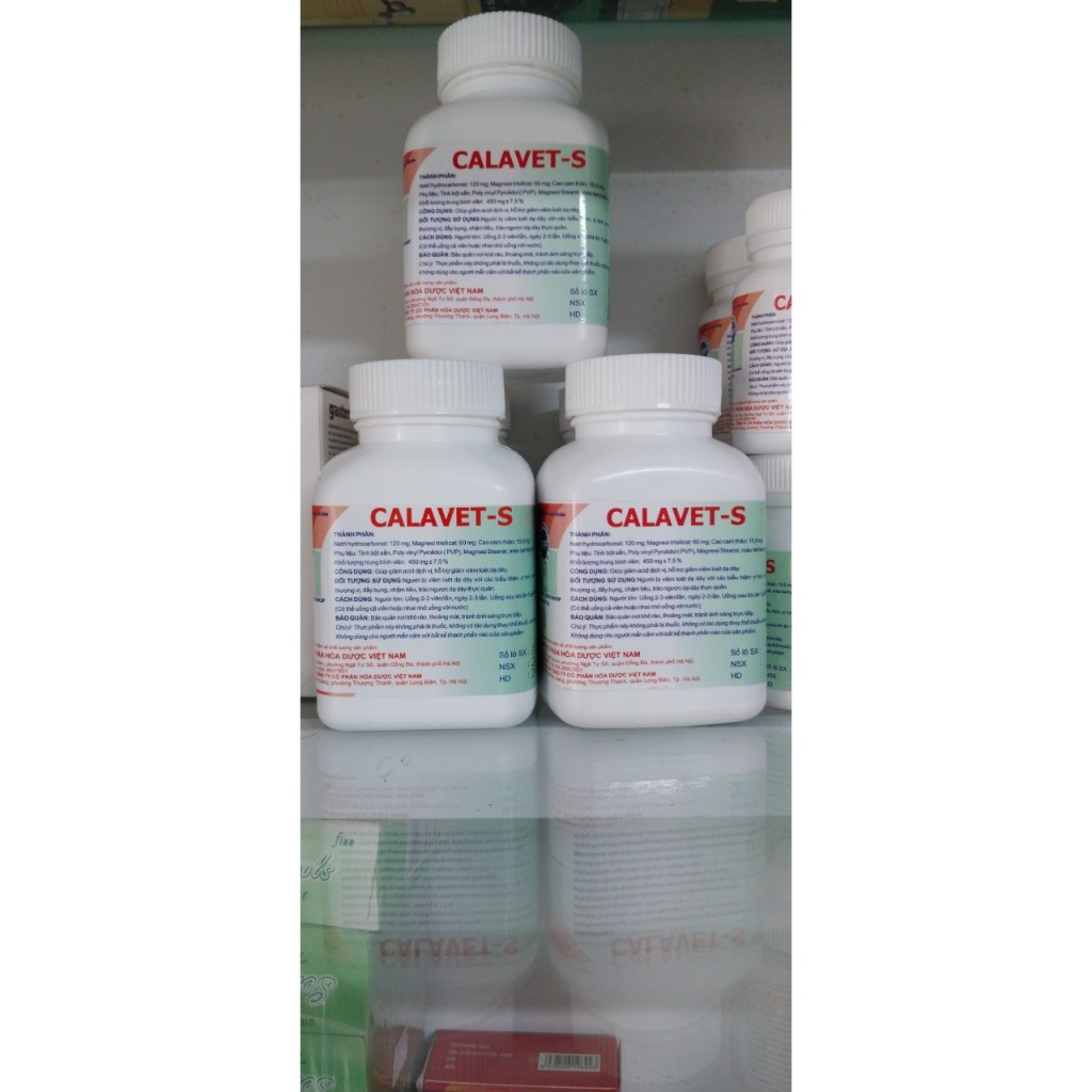 Calavet-S trung hòa acid dạ dày, hỗ trợ giảm đau trong viêm loét dạ dày ...