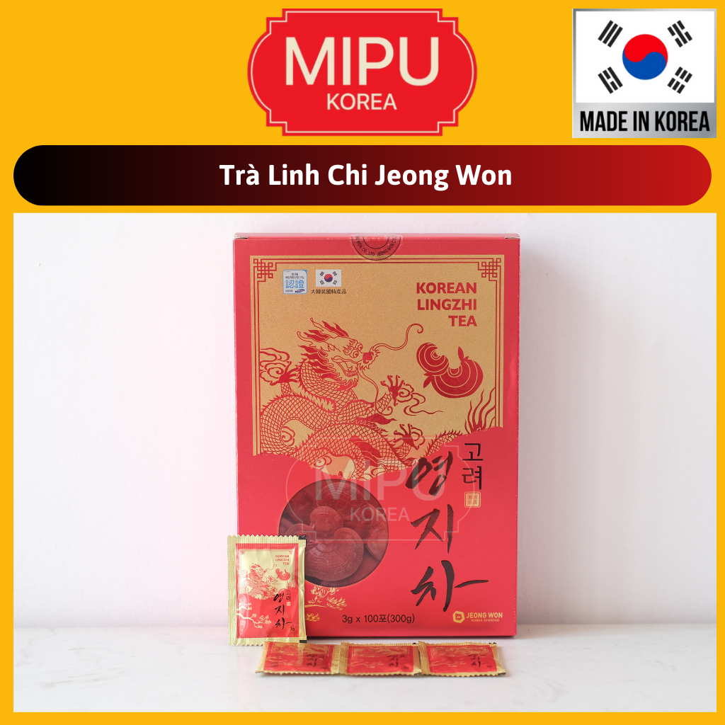 Trà Linh Chi Jeongwon Hàn Quốc Hộp 100 gói x 300g | Shopee Việt Nam