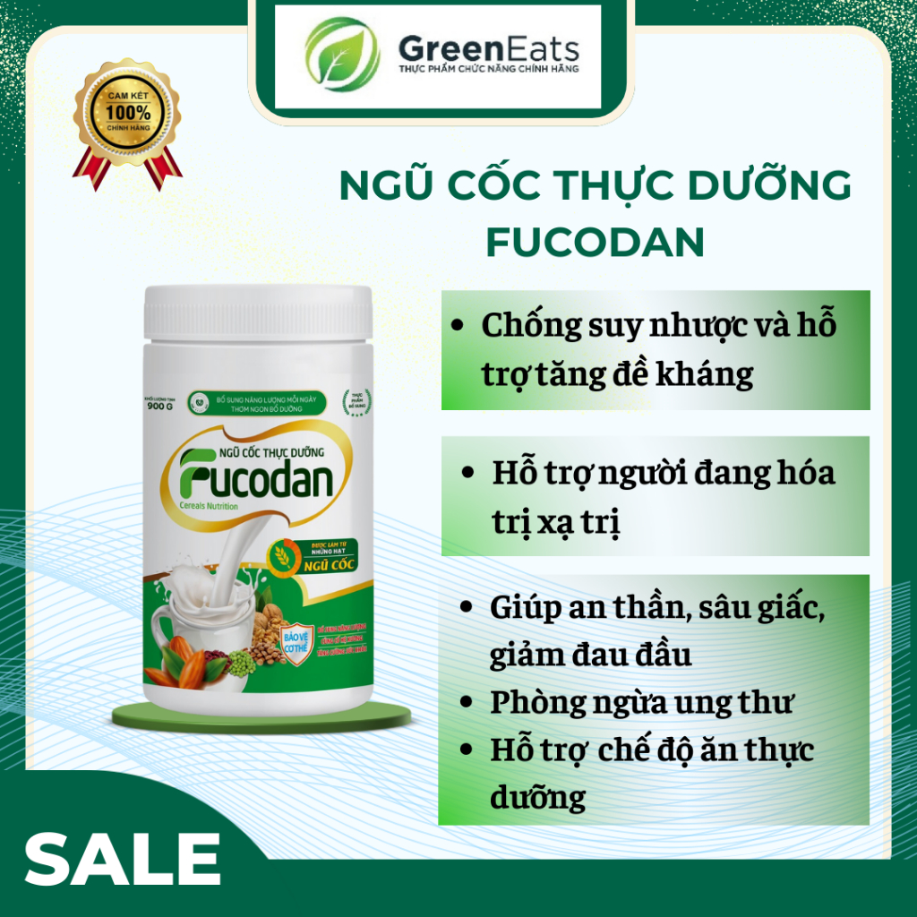 Ngũ cốc Dinh dưỡng Fucodan lon 900g Bổ sung năng lượng, bảo vệ sức khỏe ...