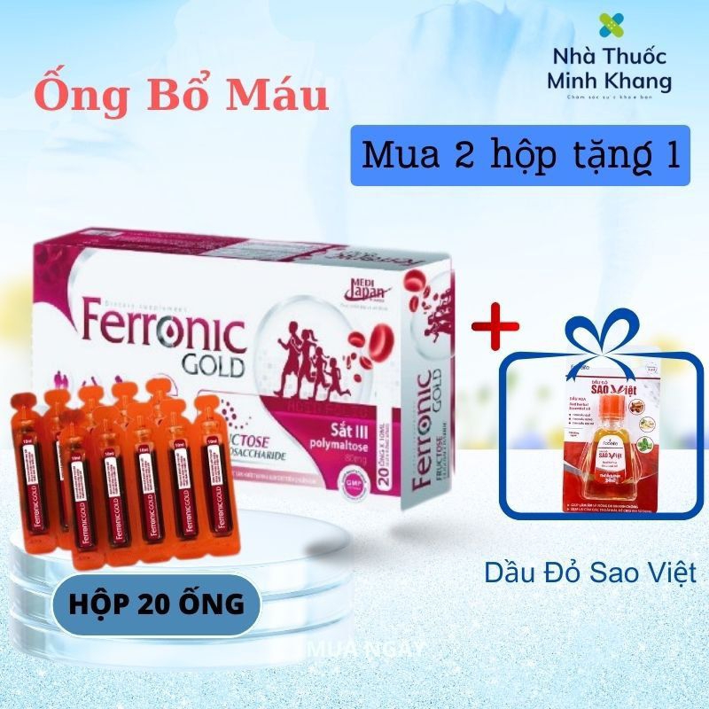 Sắt Ống Uống Bổ Máu Ferronic Gold- Giảm Nguy Cơ Thiếu Máu Do Thiếu Sắt ...