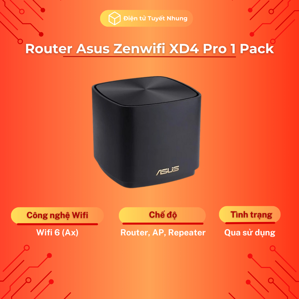 Router Asus Zenwifi XD4 Pro 1 Pack, Chuẩn Ax3000, Qua Sử Dụng - Router ...