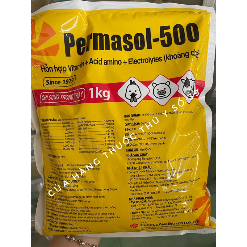PERMASOL-500 gói 1kg dùng cho vật nuôi date 3/2025 | Shopee Việt Nam