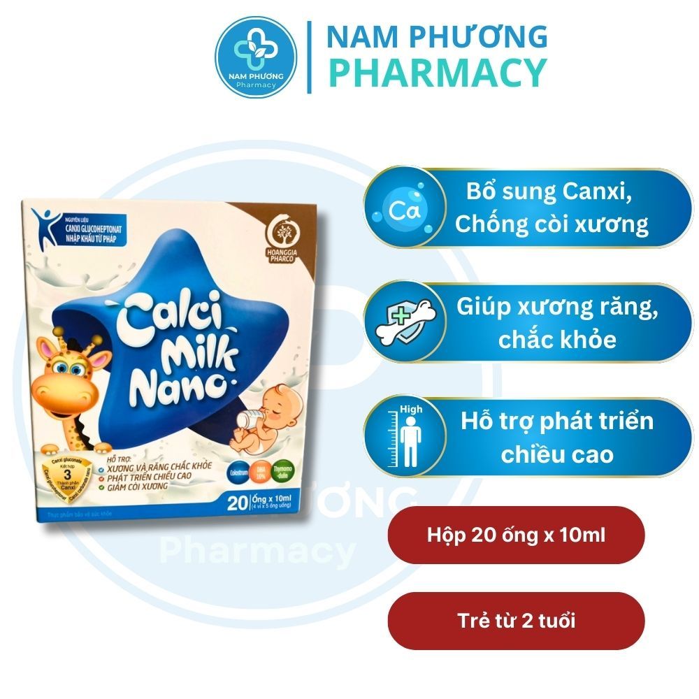 CANXI MILK NANO Bổ Sung Canxi Cho Răng Xương Chắc Khỏe, Hỗ Trợ Phát Triển Chiều Cao | Shopee ...