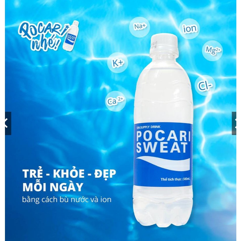 Lốc 6 chai Nước bổ sung sức khoẻ Pocari Sweat chai 500 ml | Shopee Việt Nam