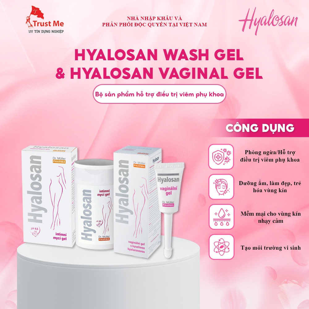 Bộ Dung Dịch Vệ Sinh + Gel Phụ Khoa Hyalosan Dr. Muller Pharma An Toàn, Lành Tính | Shopee Việt Nam