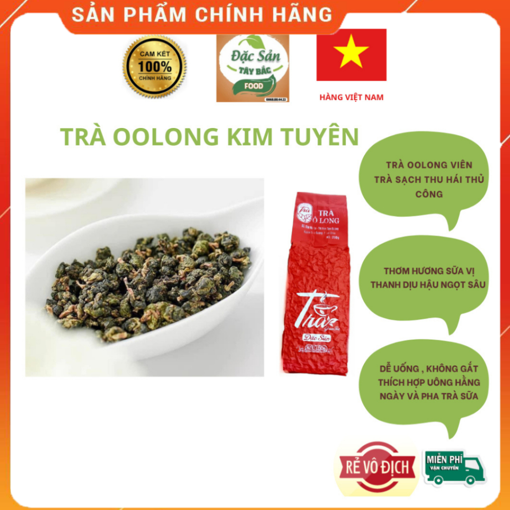 Trà olong Kim Tuyên Trà olong (ô long/ oolong) nguyên chất 100GR - 500GR - Trà xanh - chè xanh ...