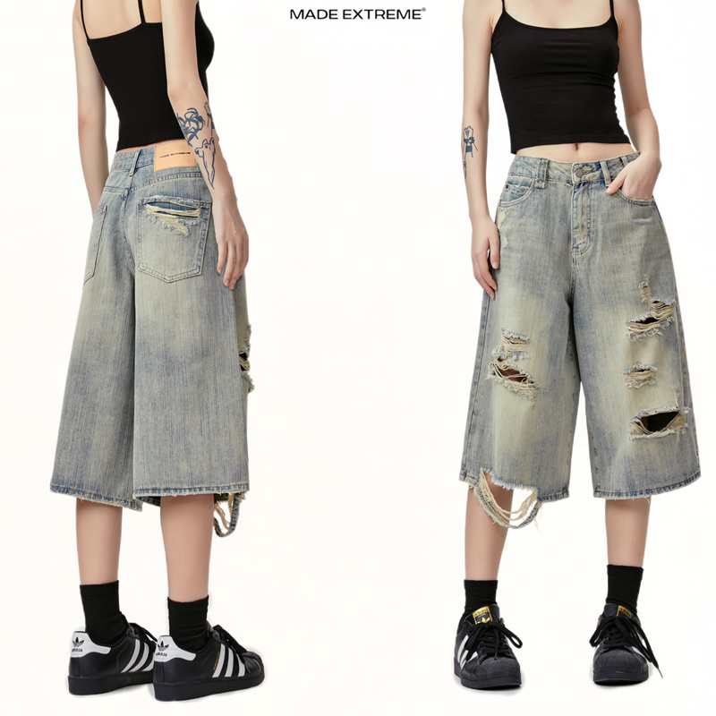 Quần lửng Made Extreme Woke Up Jeans Capri Pants | Shopee Việt Nam