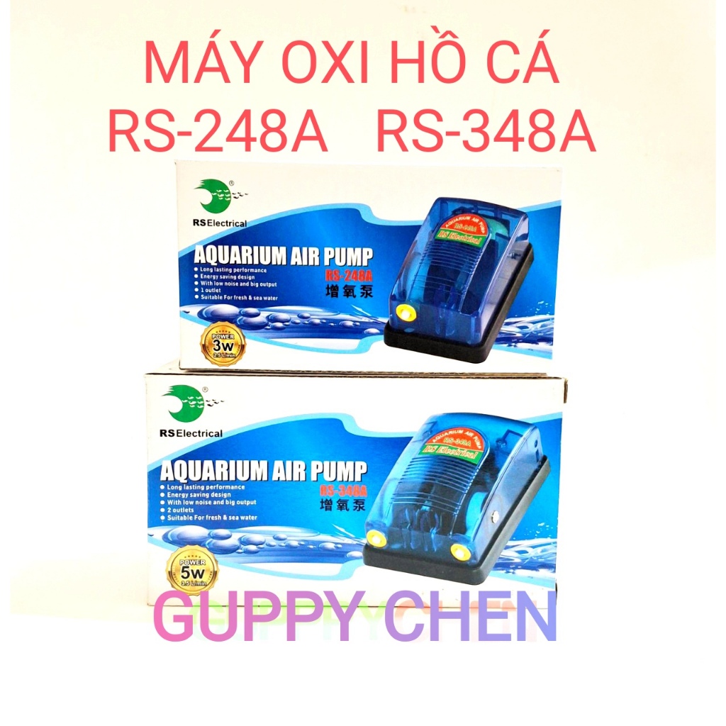 Máy Sủi Oxi RS-248A | RS-348A - Máy sủi êm, tiết kiệm điện cho hồ cá ...