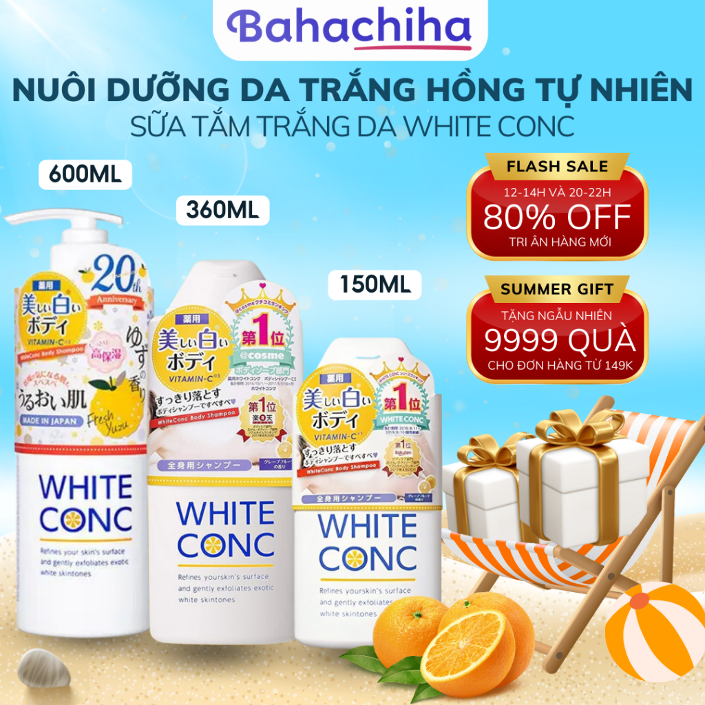 (Đủ Bản) Sữa Tắm Trắng Da White Conc Body Nhật Bản WhiteConc Body ...