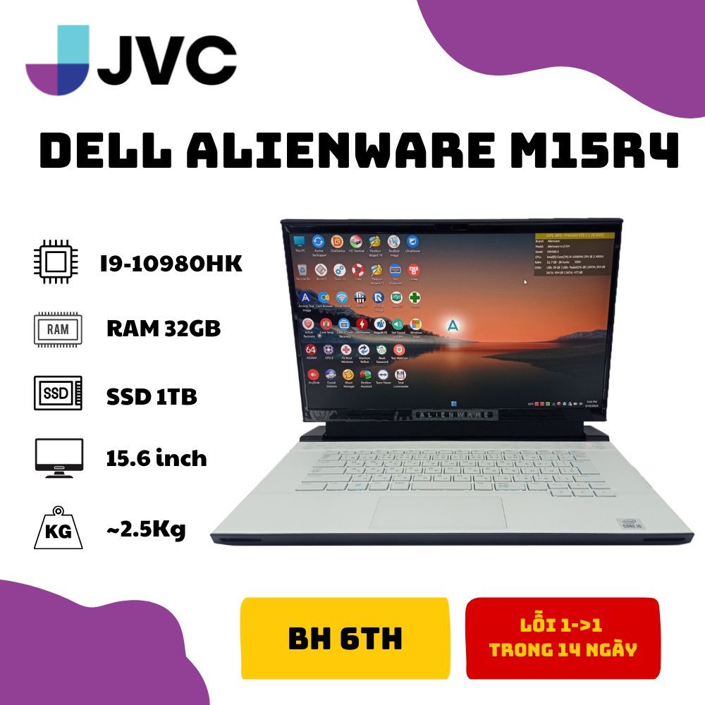 Laptop xách tay cao cấp DELL ALIENWARE M15 R4 Core i9 10th /RTX 3080/15 ...