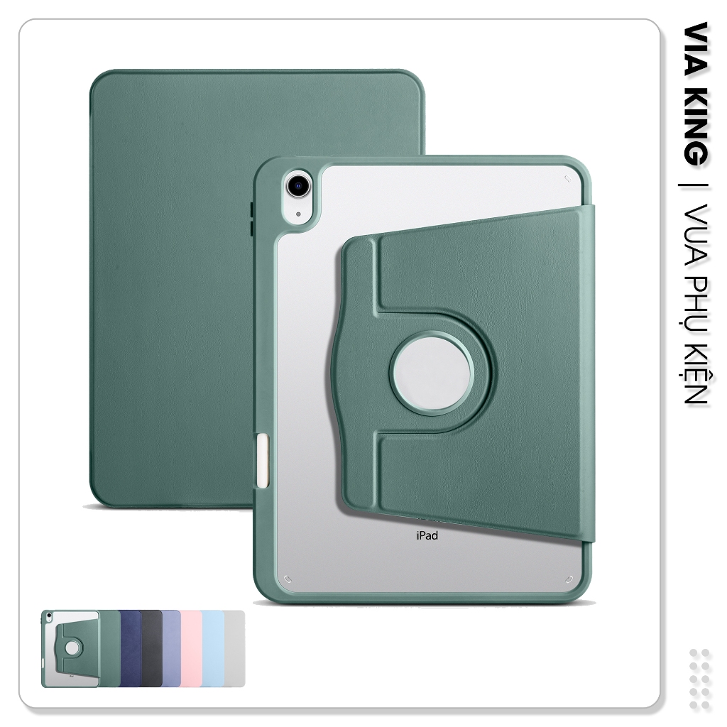 Ốp IPad Chống sốc Via King, Xoay 360 độ, Dành cho IPad Pro 11/M1/M2 ...