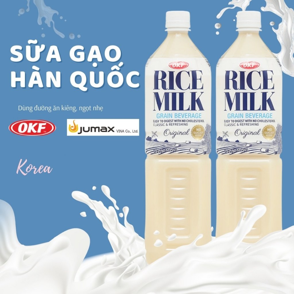 Sữa gạo Hàn Quốc đường ăn kiêng Rice milk OKF 1,5L NHẬP KHẨU CHÍNH ...