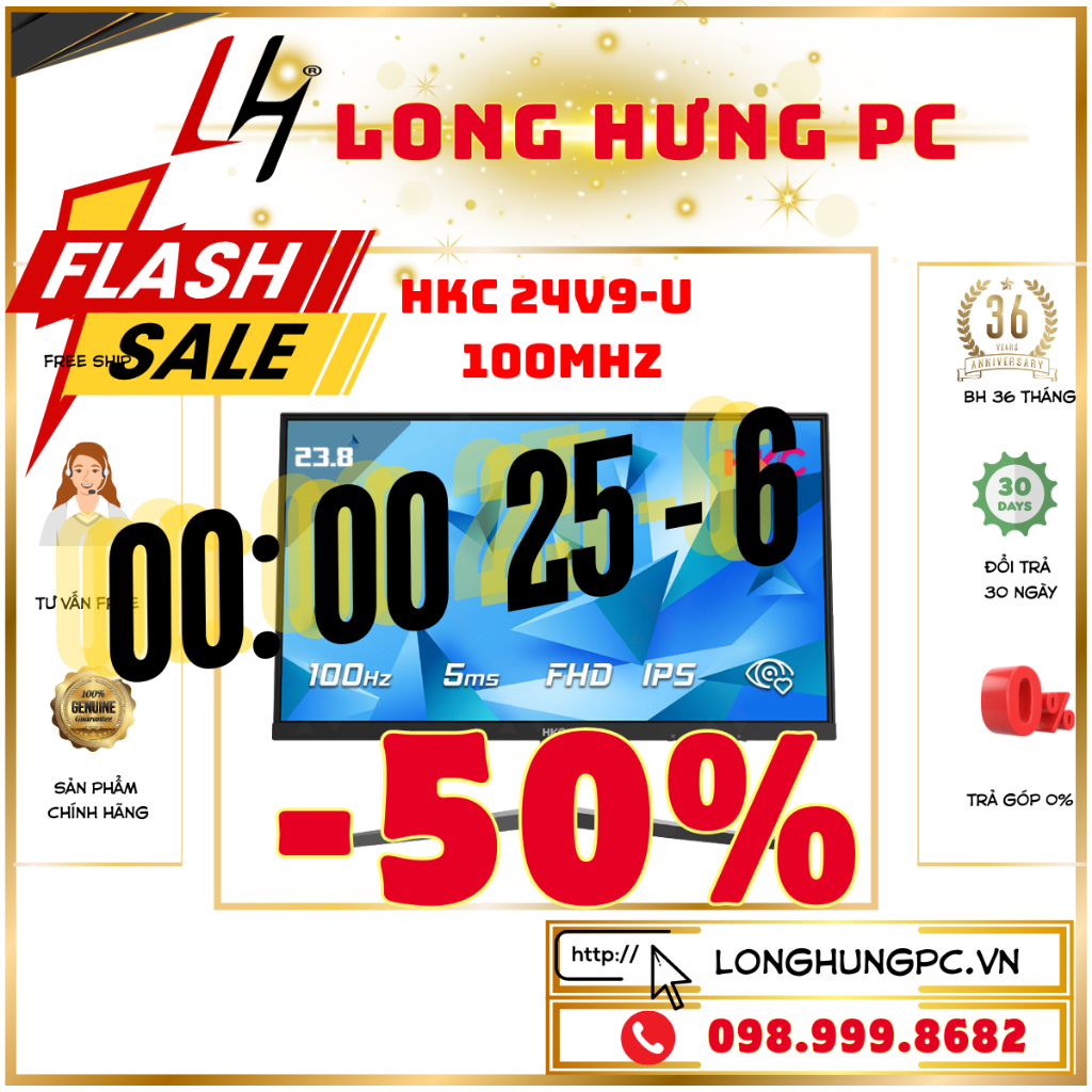 Màn hình 24 inh, HKC 24V9-U gaming, màn hình 24inh ips chống mỏi mắt, màn hình 24inh gaming mới ...