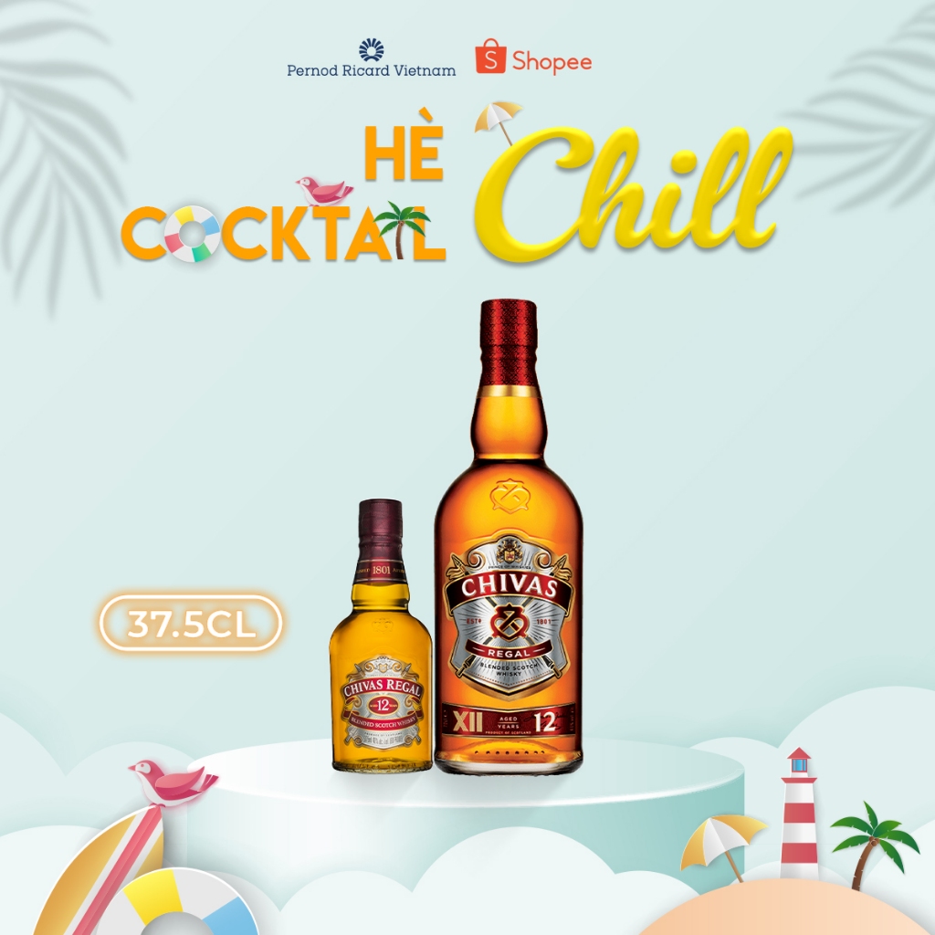 Combo Rượu Whisky Chivas Regal 12 Nồng Độ Alc 40% 700ml và Chivas Regal 12 375ml 2 chai Kèm Hộp ...