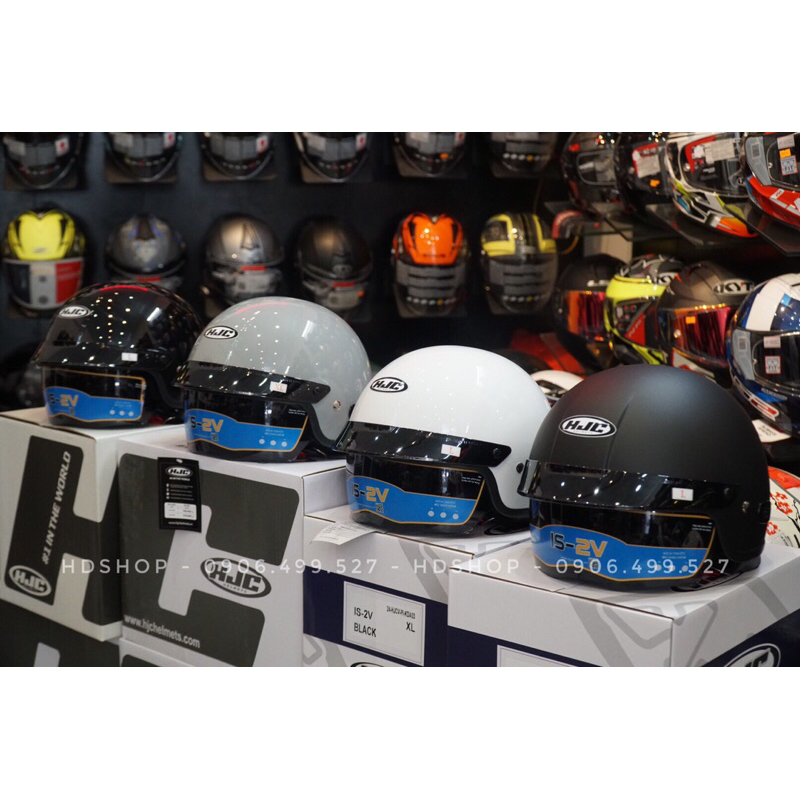 Mũ bảo hiểm nửa đầu kính âm HJC IS 2V CHÍNH HÃNG | Shopee Việt Nam
