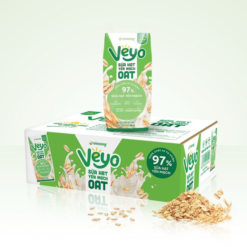 Thùng Sữa hạt Yến mạch Veyo Oat của Vinasoy (30 Hộp x 180ml) | Shopee Việt Nam