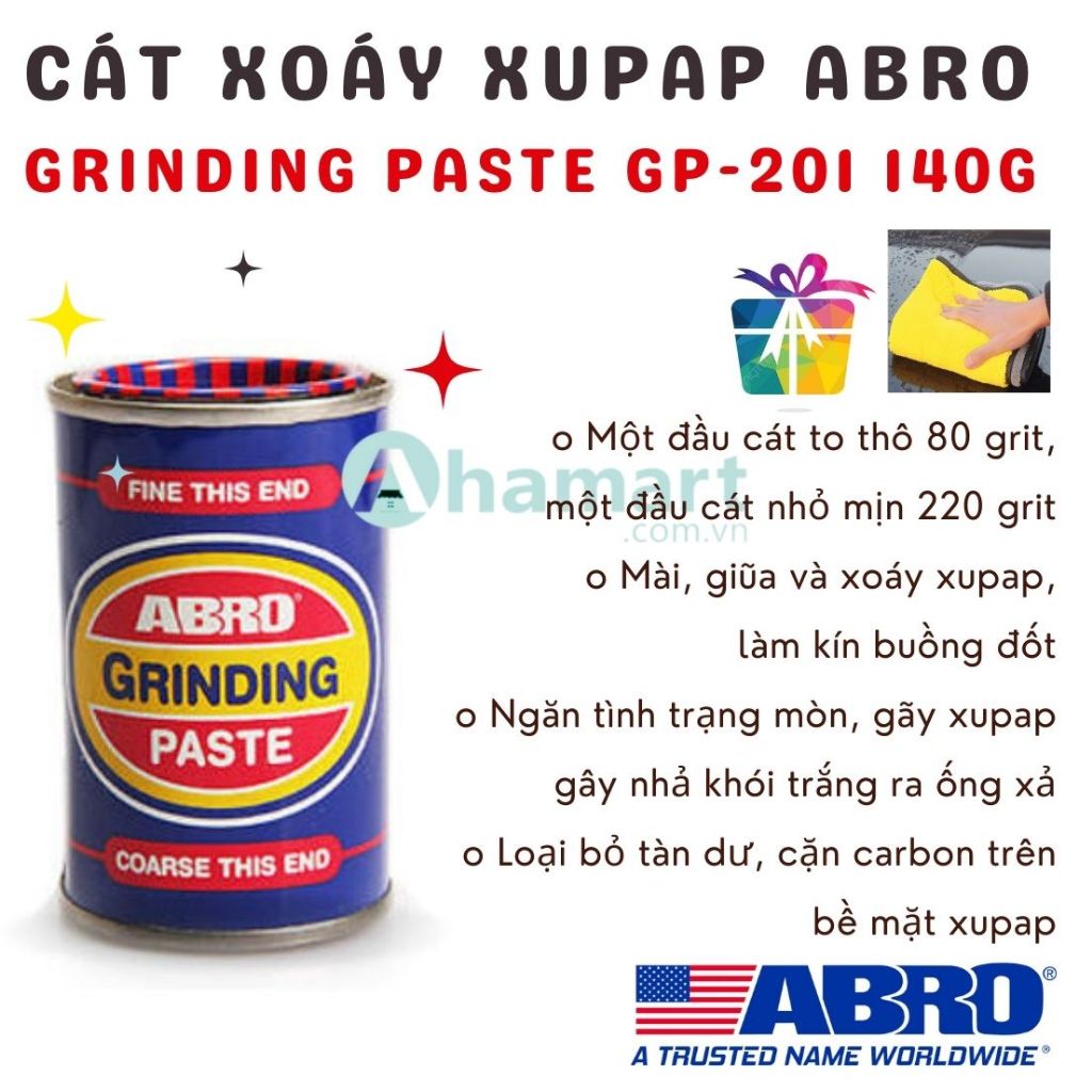 Cát xoáy xupap Abro Grinding Paste GP-201 140g | Shopee Việt Nam