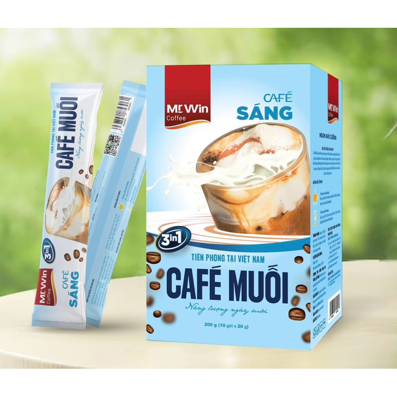 CÀ PHÊ MUỐI MR WIN COFFEE CAFE SÁNG HỘP 200G (10 GÓI)/ CAFE MUỐI MR WIN ...