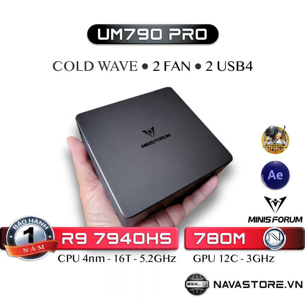 [NAVA] Mini PC Gaming UM790 PRO Minisforum AMD Ryzen 9 7940HS Radeon ...