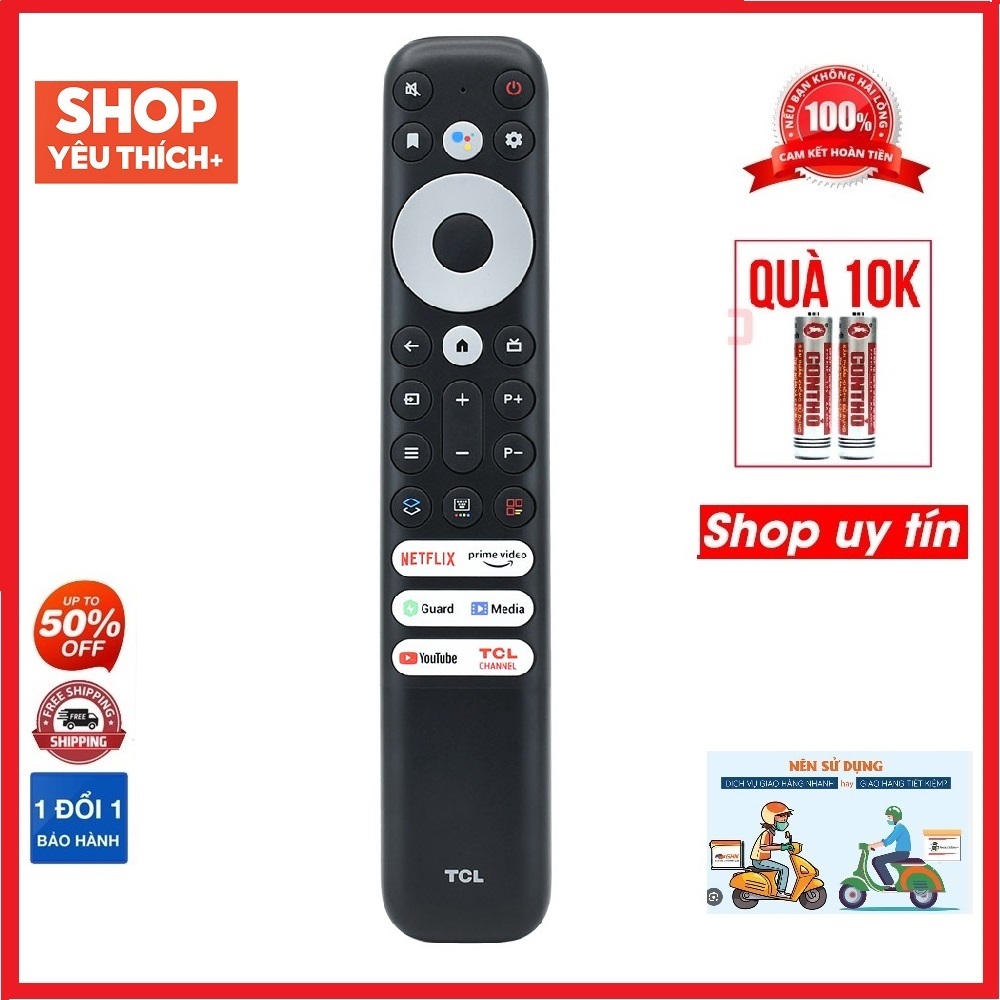 Điều khiển remote từ xa dùng cho TV TCL giọng nói 8K Qled RC902V FMR1 ...