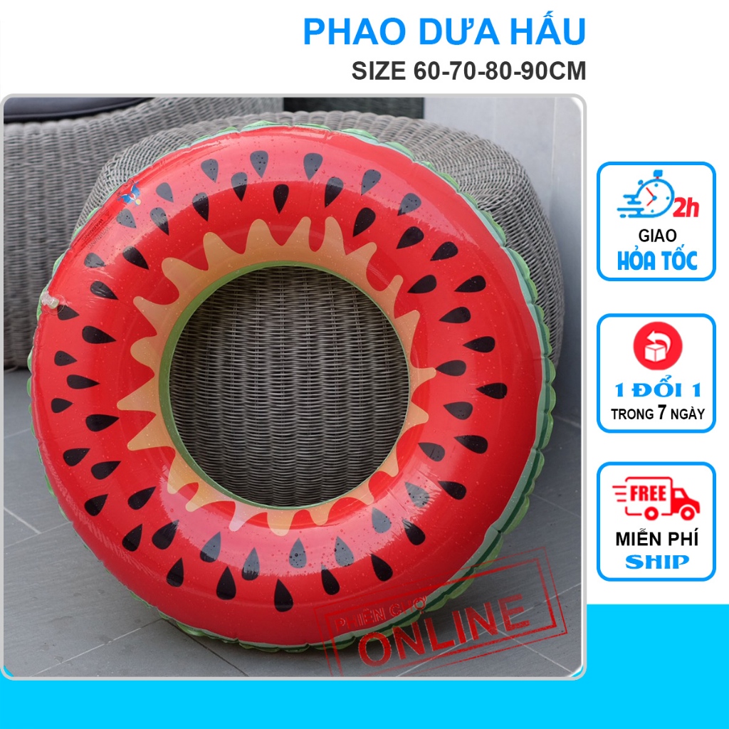 Phao Bơi Trẻ Em Phao Bơi Người Lớn Phao Tròn Hình Quả Dưa Hấu Nhiều Size Shopee Việt Nam