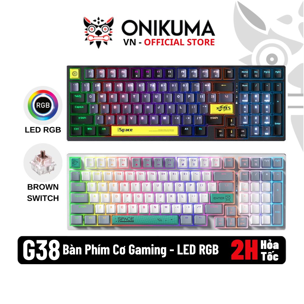 Bàn Phím Cơ Có Dây ONIKUMA G38 - LED đổi màu RGB 98 Phím Dành Cho Game ...
