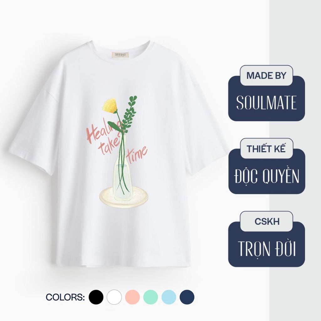 HEALING tee - áo phông cotton 100% mềm mát, in hình mùa hè dễ thương ...