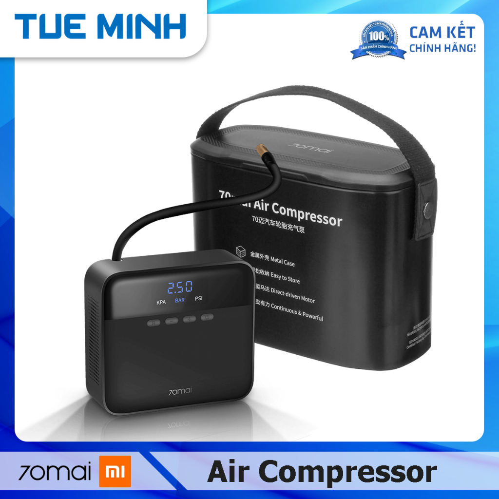 Bơm lốp Mini dùng cho ô tô xe hơi 70mai Air Compressor | Shopee Việt Nam