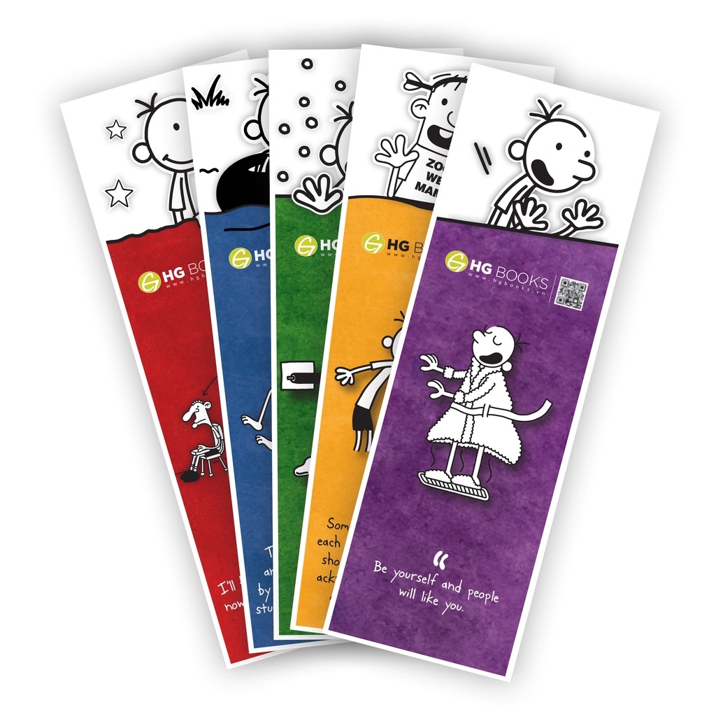 Bookmark Chú Bé Nhút Nhát - Diary of a Wimpy Kid - Màu bất kì, thương ...