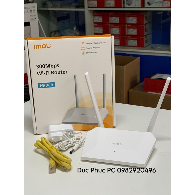 Bộ phát wifi IMOU HR300 chuẩn N 300mbps ,Băng tần 2.4GHz, Dễ Dàng Quản ...