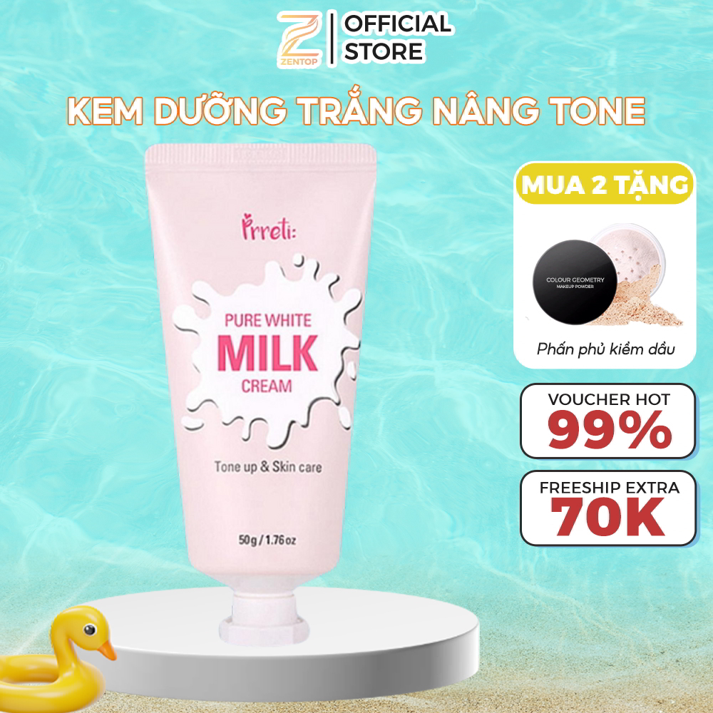 Kem dưỡng trắng nâng tone da không bắt nắng Prreti Hàn Quốc dưỡng ẩm ...