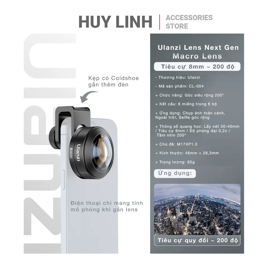 Lens Telephoto Ulanzi 60mm CL-006 Zoom 2.5X - Ống kính tele chụp chân ...