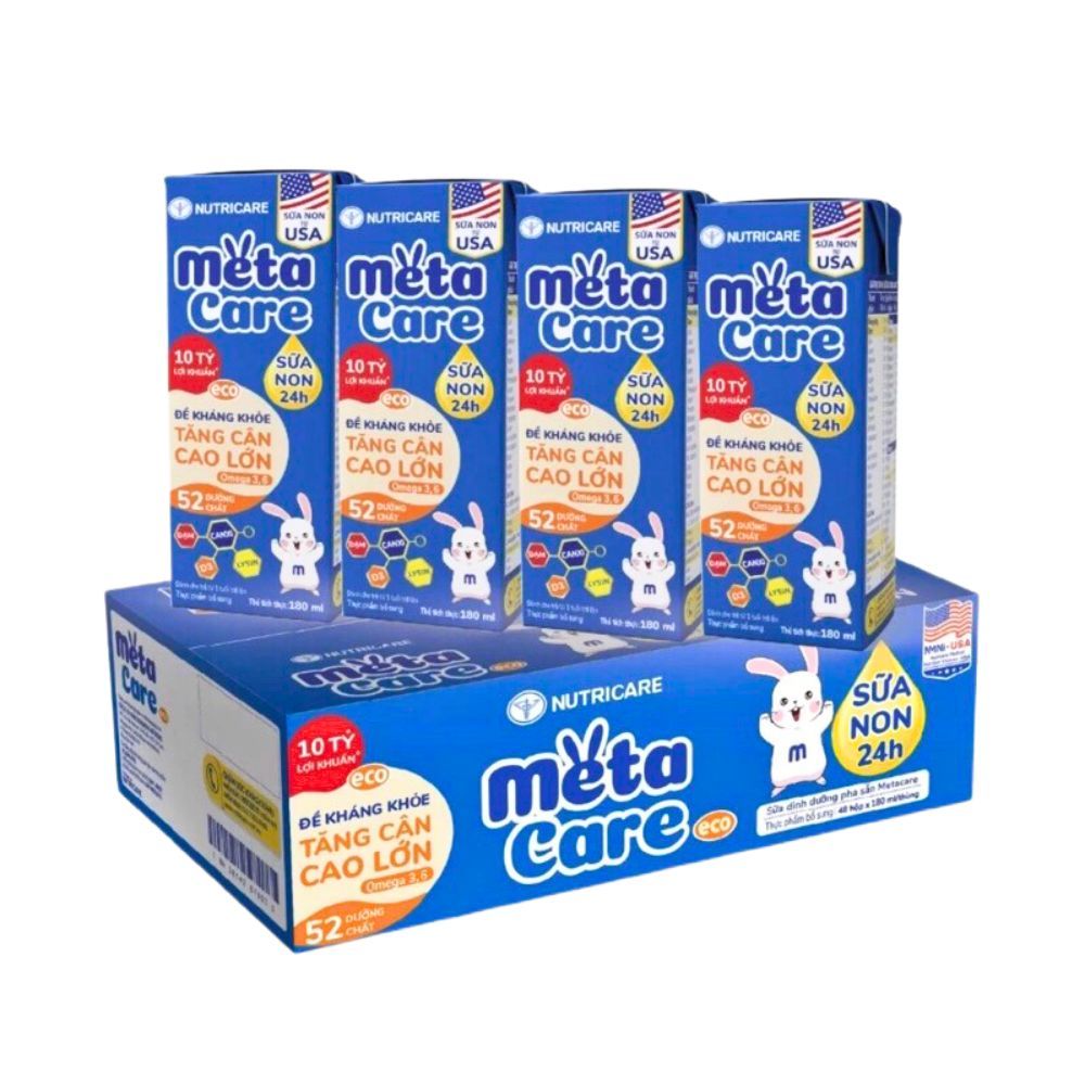 Thùng 48 Hộp Sữa Bột Pha Sẵn METACARE ECO Nutricare Tăng Cân Chiều Cao ...