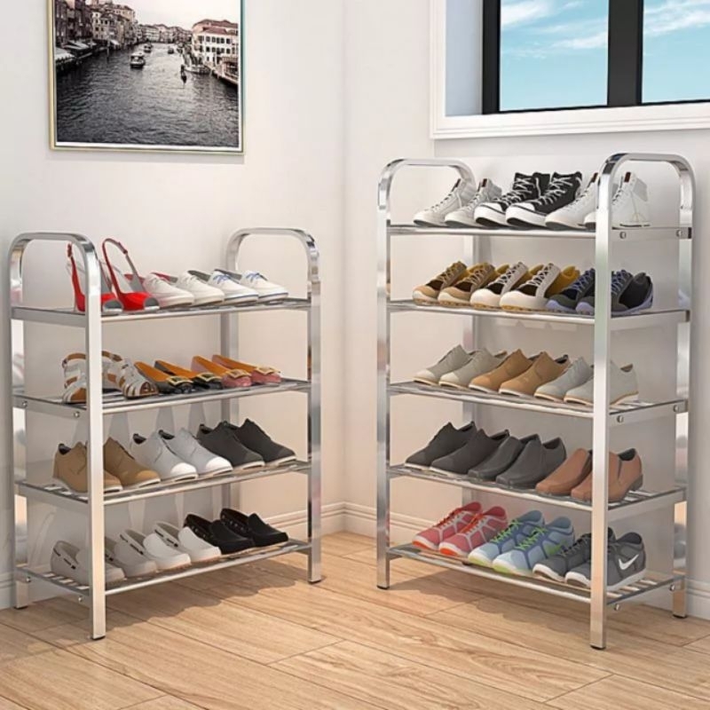 Kệ giày dép inox 304 Kệ inox để giày dép 3-4-5 tầng chắc chắn, lắp ráp ...