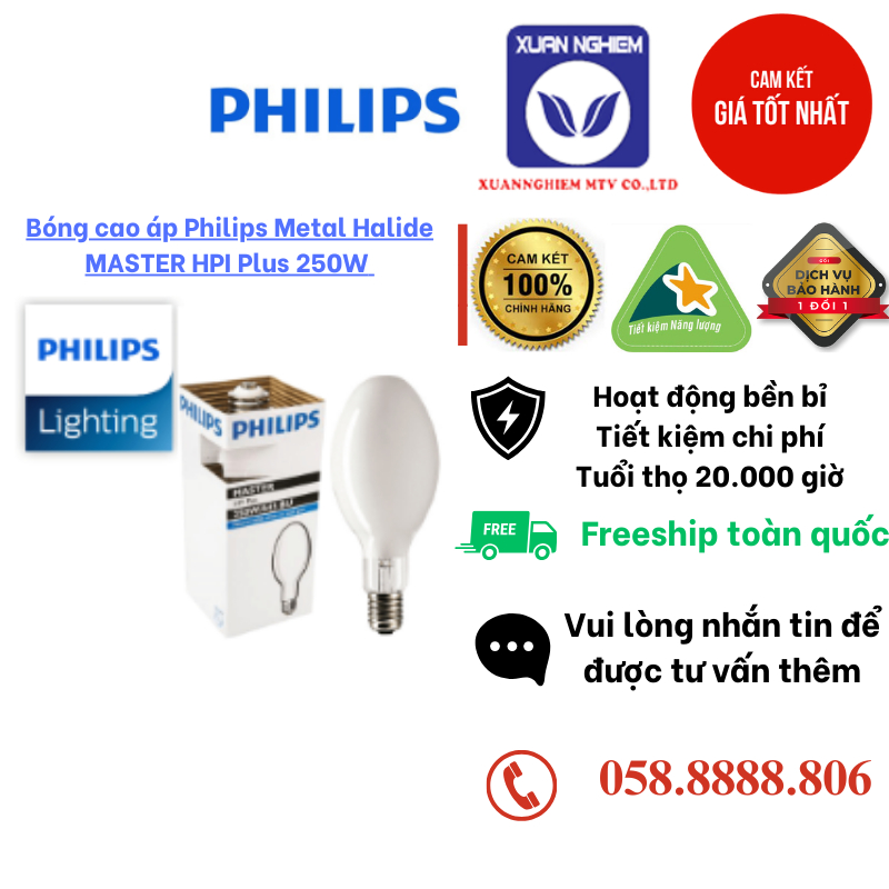 Bóng cao áp Philips MASTER HPI Plus 250W | Shopee Việt Nam