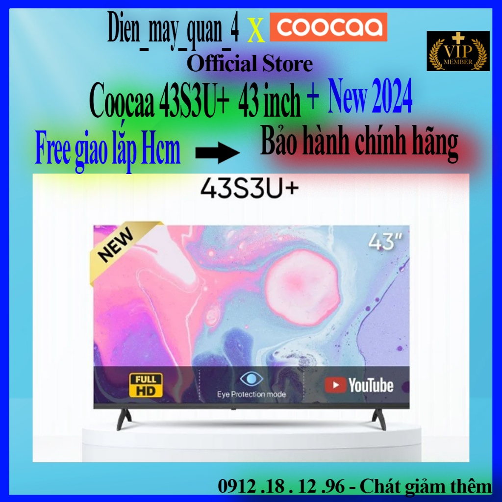Smart TV Full HD Coocaa 43 Inch 43S3U+ / 43S3U Plus , Chính hãng mới ...