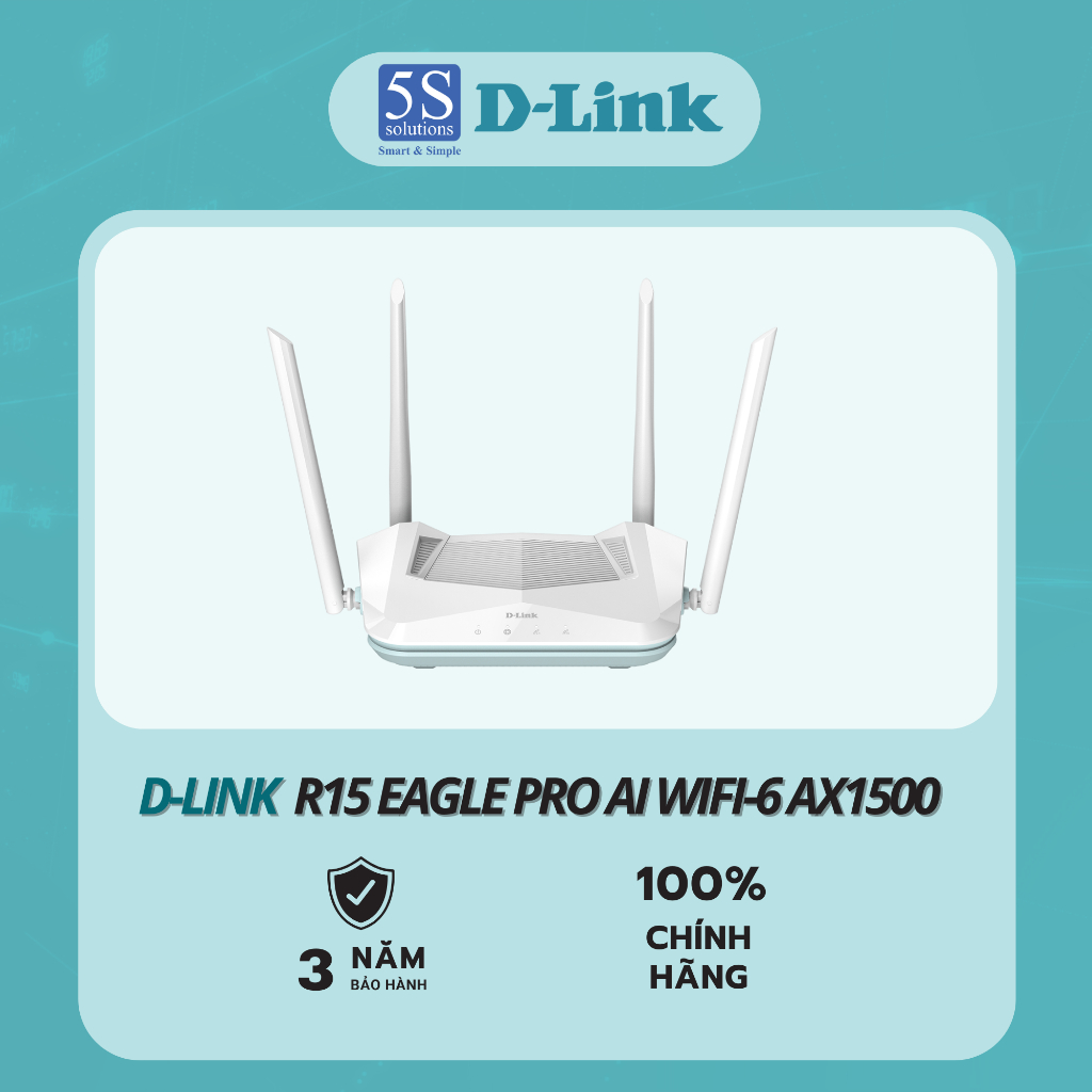 D-Link R15 Eagle Pro AI Router Wi-fi thông minh chuẩn Wi-fi 6 tốc độ ...