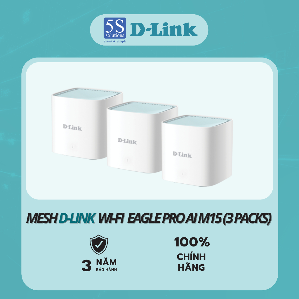 D-Link M15 Eagle Pro AI Router Wi-fi Mesh chuẩn Wi-fi 6 tốc độ AX1500 ...