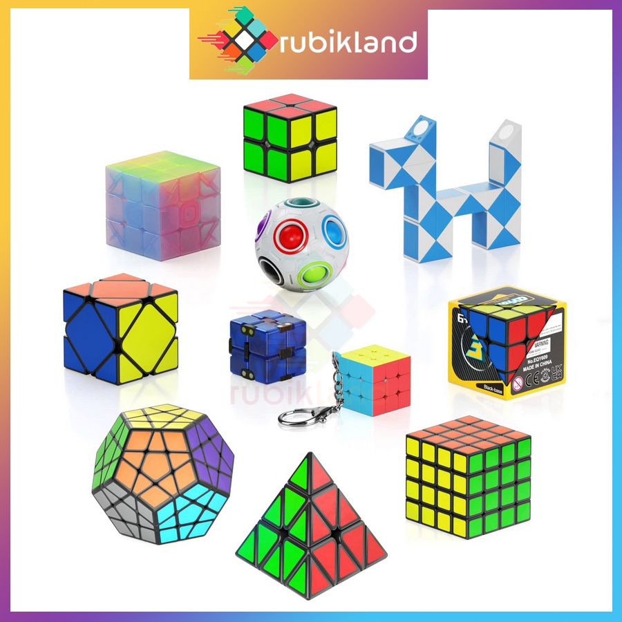 [Combo Đế QiYi] Rubik 2x2 3x3 4x4 5x5 Pyraminx Rubic Biến Thể 12 Mặt Đồ ...