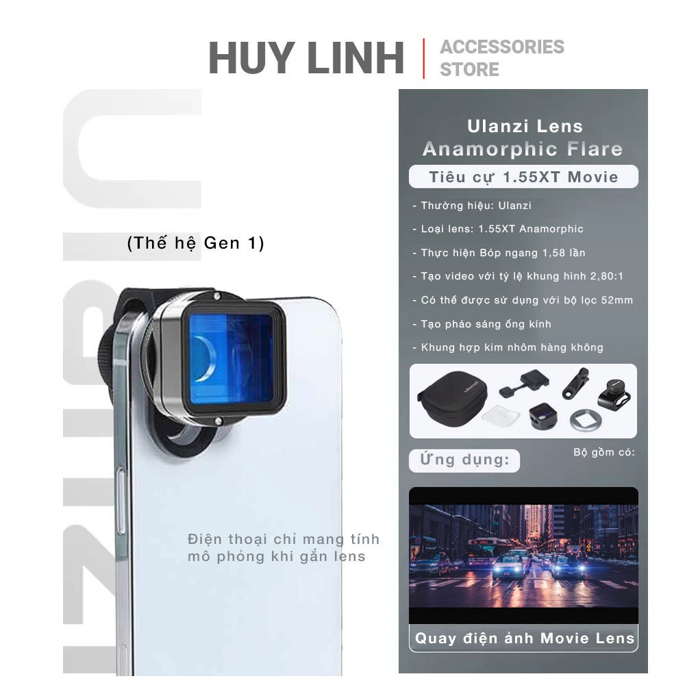 Lens Telephoto Ulanzi 60mm CL-006 Zoom 2.5X - Ống kính tele chụp chân ...