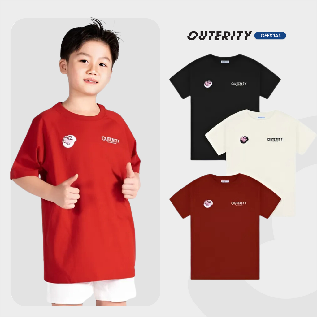 Áo thun trẻ em nam nữ local brand unisex cotton tay lỡ form rộng unisex Outerity Dragon Kids ...