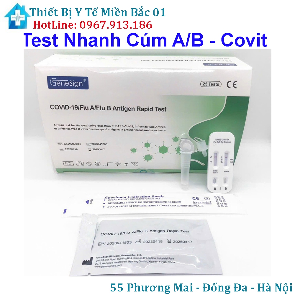 Test Xét Nghiệm Nhanh 3 Trong 1 Cúm A-B-Covit Test Genesign | Shopee ...