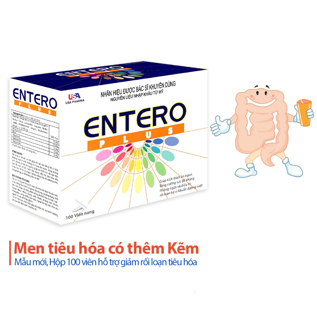 MEN VI SINH ENTERO PLUS - Cân Bằng Hệ Vi Sinh Đường Ruột - Giảm Rối ...