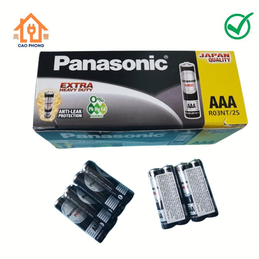 Pin nhí 3aaa Panasonic màu đen hộp 60 viên R03NT-2S chính hãng | Shopee ...